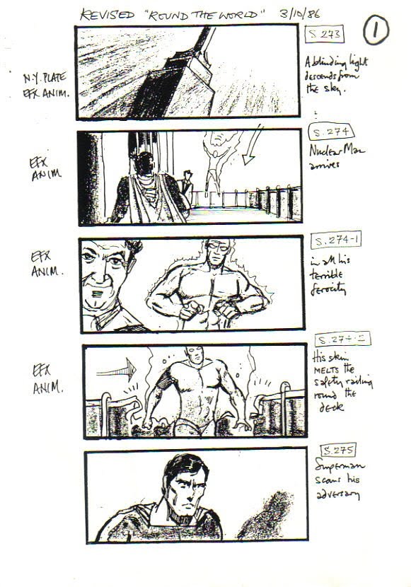 Superman IV Storyboards Cont'd... - SUPERMANIA - CAPEDWONDER EUROPE